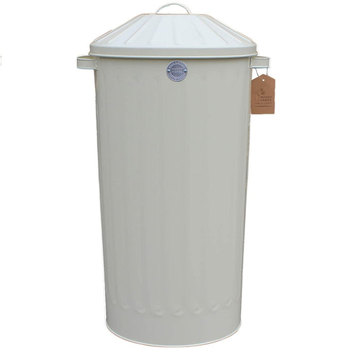 46 Litre Cream Metal Bin – Muddy Hands